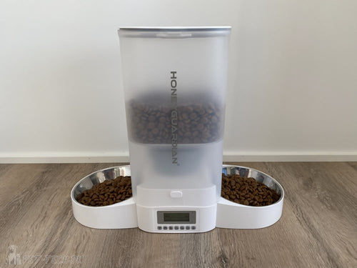 Smart Foderautomat 5L med To Skåle til Katte og Mindre Hunde